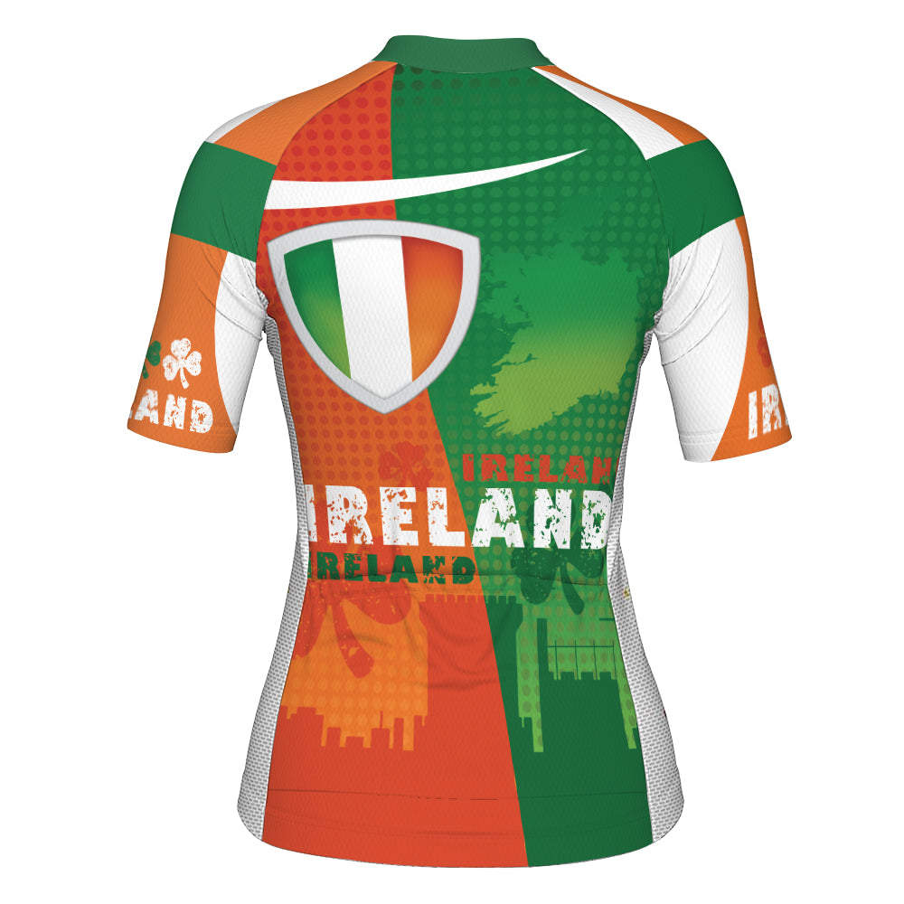 Customized Ireland Short Sleeve Cycling Jersey for Women – OS Cycling Store