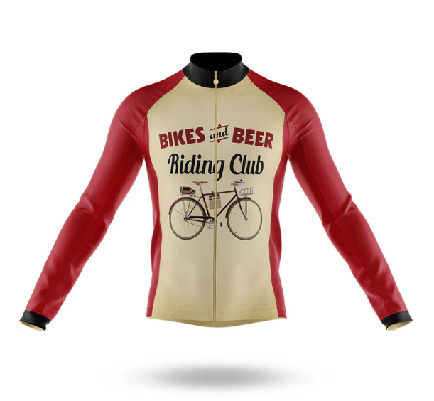 Retro Beer Riding Club Vintage Cycling Jersey Men's Cycling Kit – OS ...
