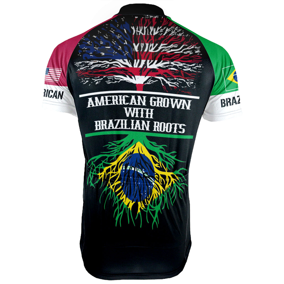 Customized Brazilian American Short Sleeve Cycling Jersey For Men – OS ...