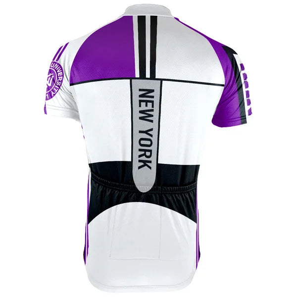 Customized New York University (NYU) Short Sleeve Cycling Jersey For M ...