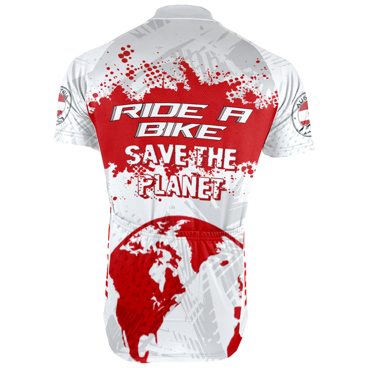 Customized Ride Green, Ride for Peace Austria Short Sleeve Cycling Jer ...