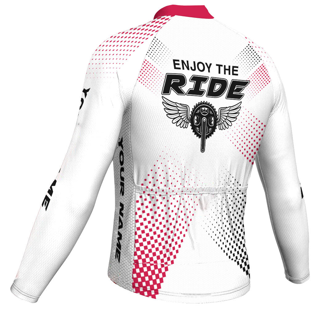 Customized Enjoy The Ride Long Sleeve Cycling Jersey for Men – OS ...