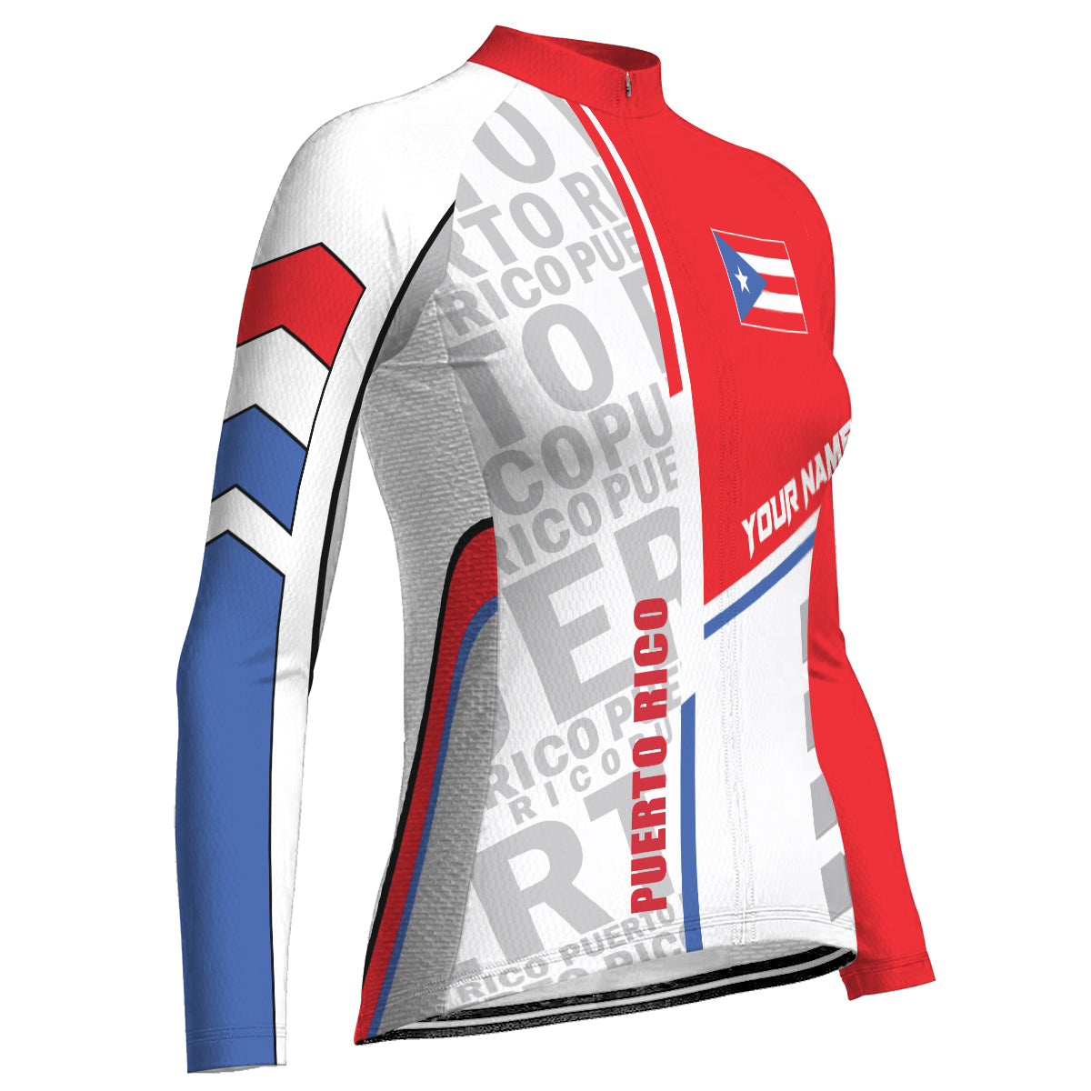 Customized Puerto Rico Long Sleeve Cycling Jersey for Women – OS ...