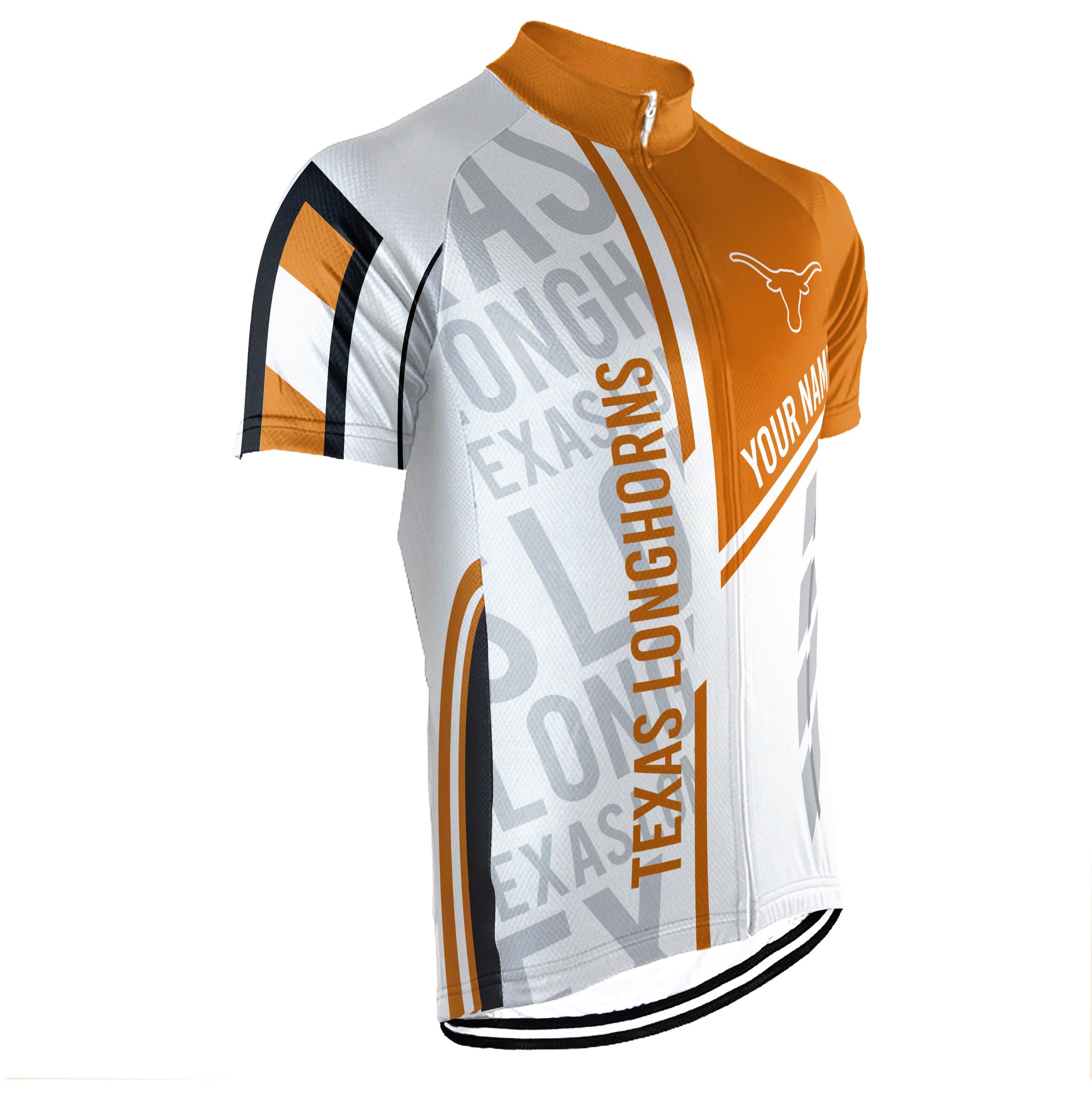 Customized Texas Longhorns Short Sleeve Cycling Jersey for Men – OS ...