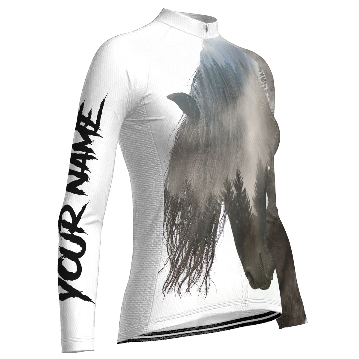 Customized Horse Long Sleeve Cycling Jersey for Women – OS Cycling Store