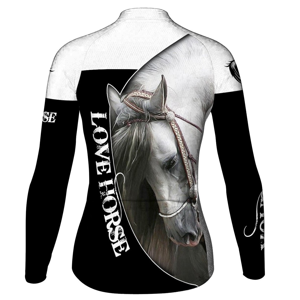 Customized Horse Long Sleeve Cycling Jersey for Women – OS Cycling Store