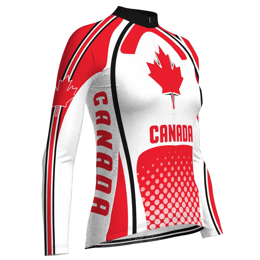 Canada Long Sleeve Cycling Jersey for Women OS Cycling Store