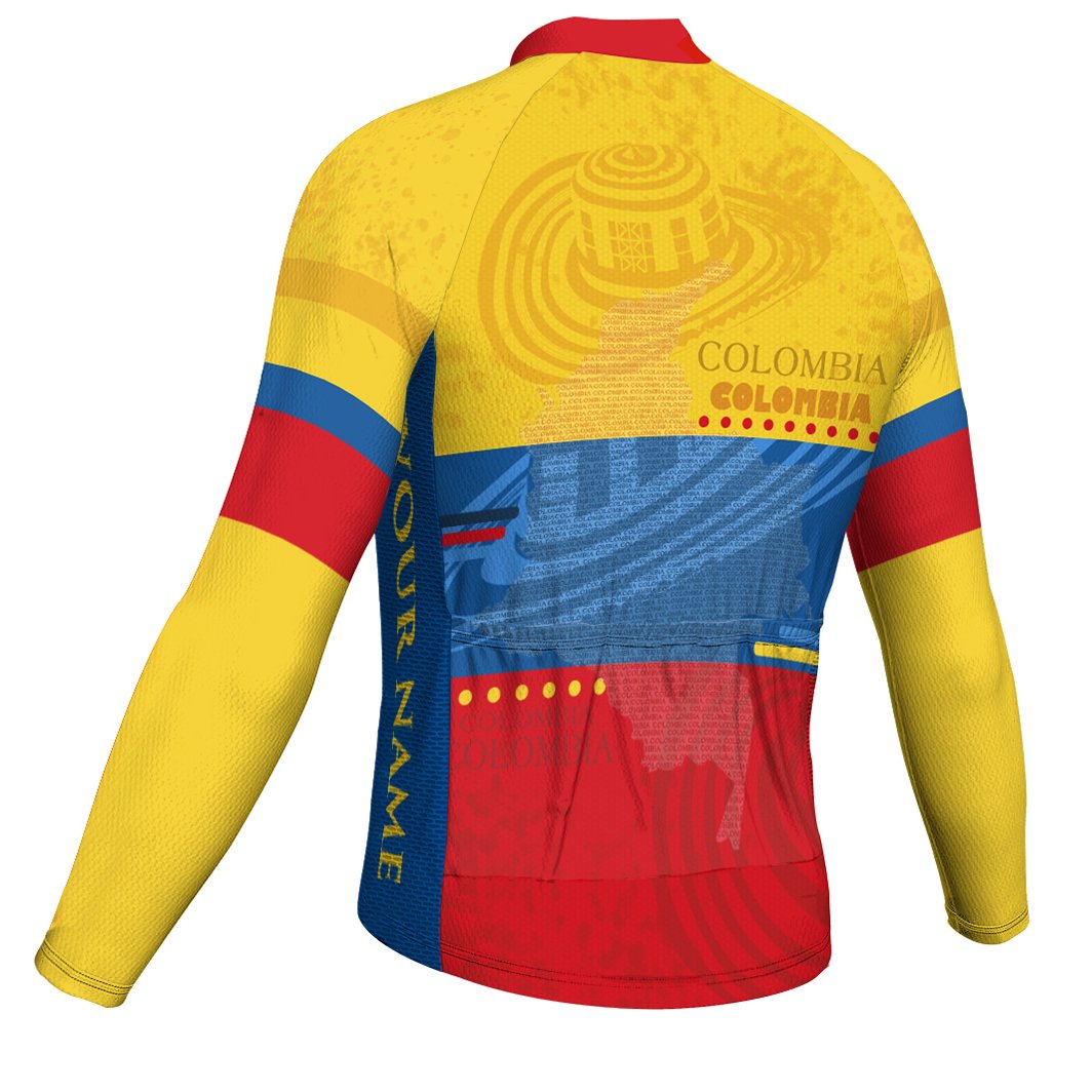 Customized Colombian Long Sleeve Cycling Jersey for Men – OS Cycling Store