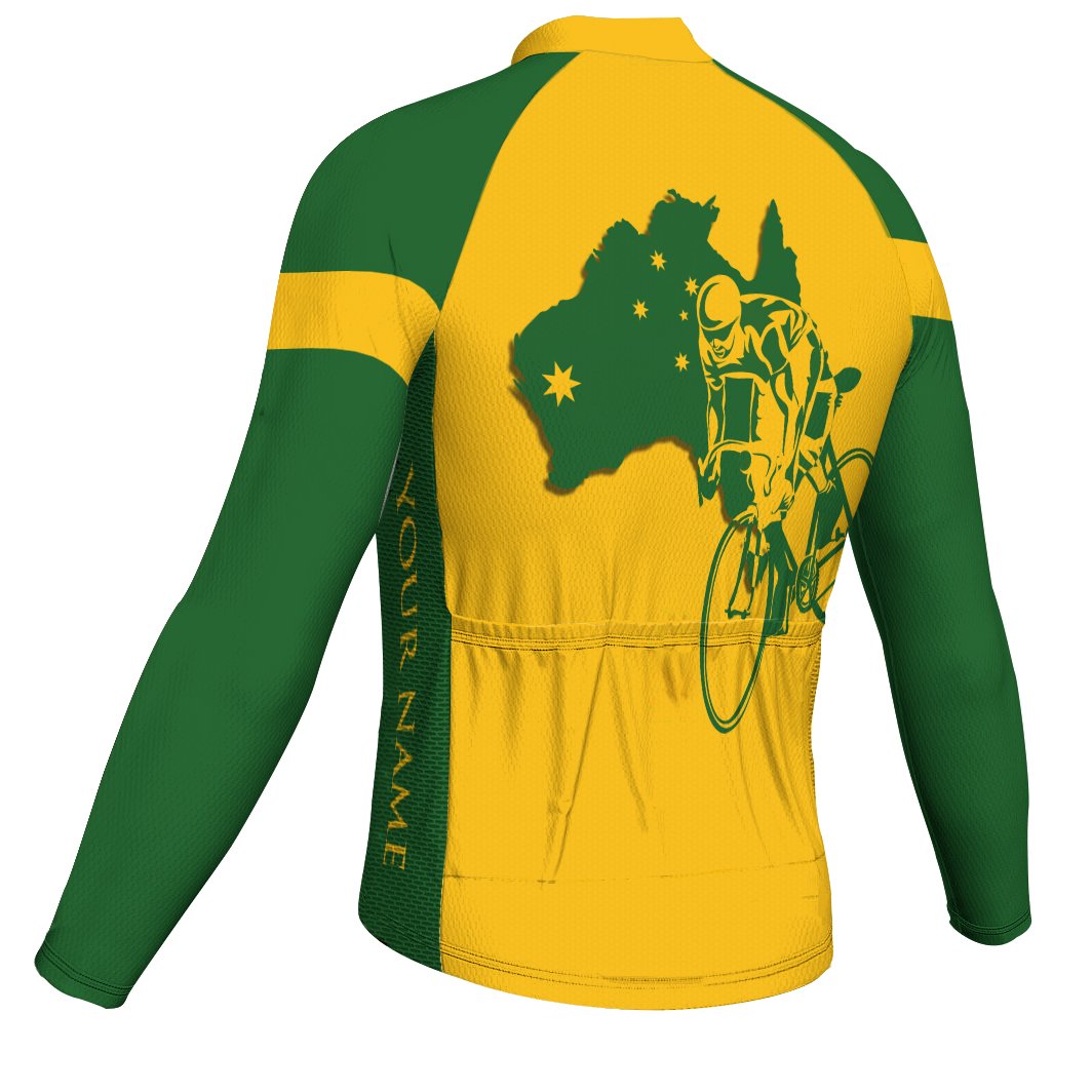 Customized Australia Long Sleeve Cycling Jersey for Men – OS Cycling Store