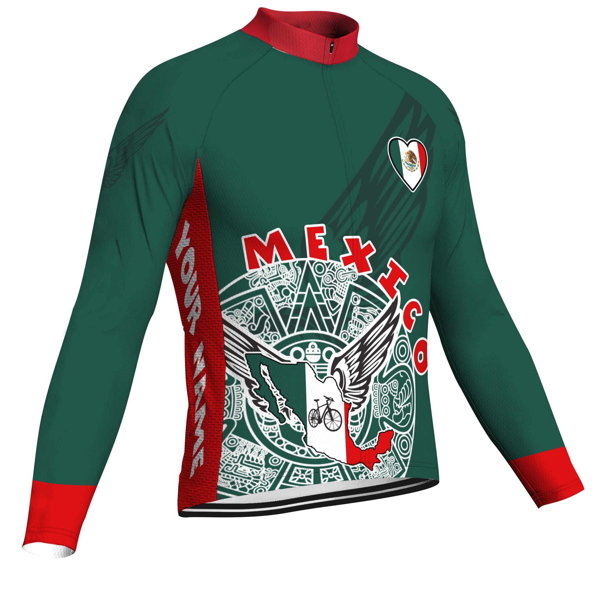 Customized Mexico Long Sleeve Cycling Jersey For Men – OS Cycling Store