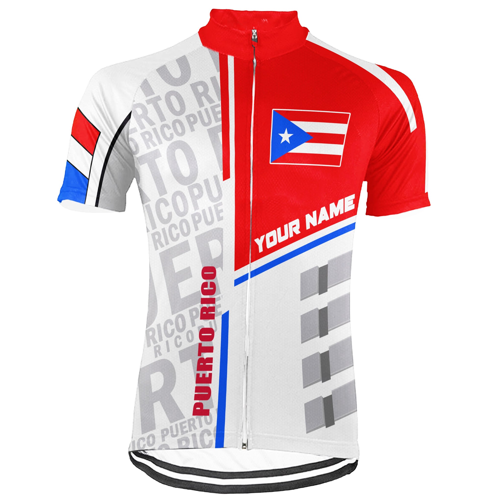 Customized Puerto Rico Short Sleeve Cycling Jersey for Men – OS Cycling ...
