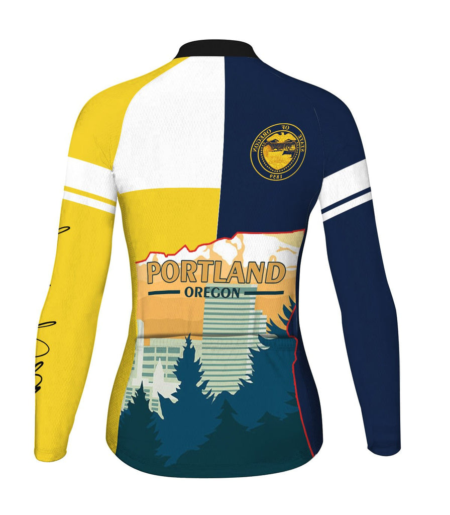 Customized Portland Long Sleeve Cycling Jersey For Women – OS Cycling Store